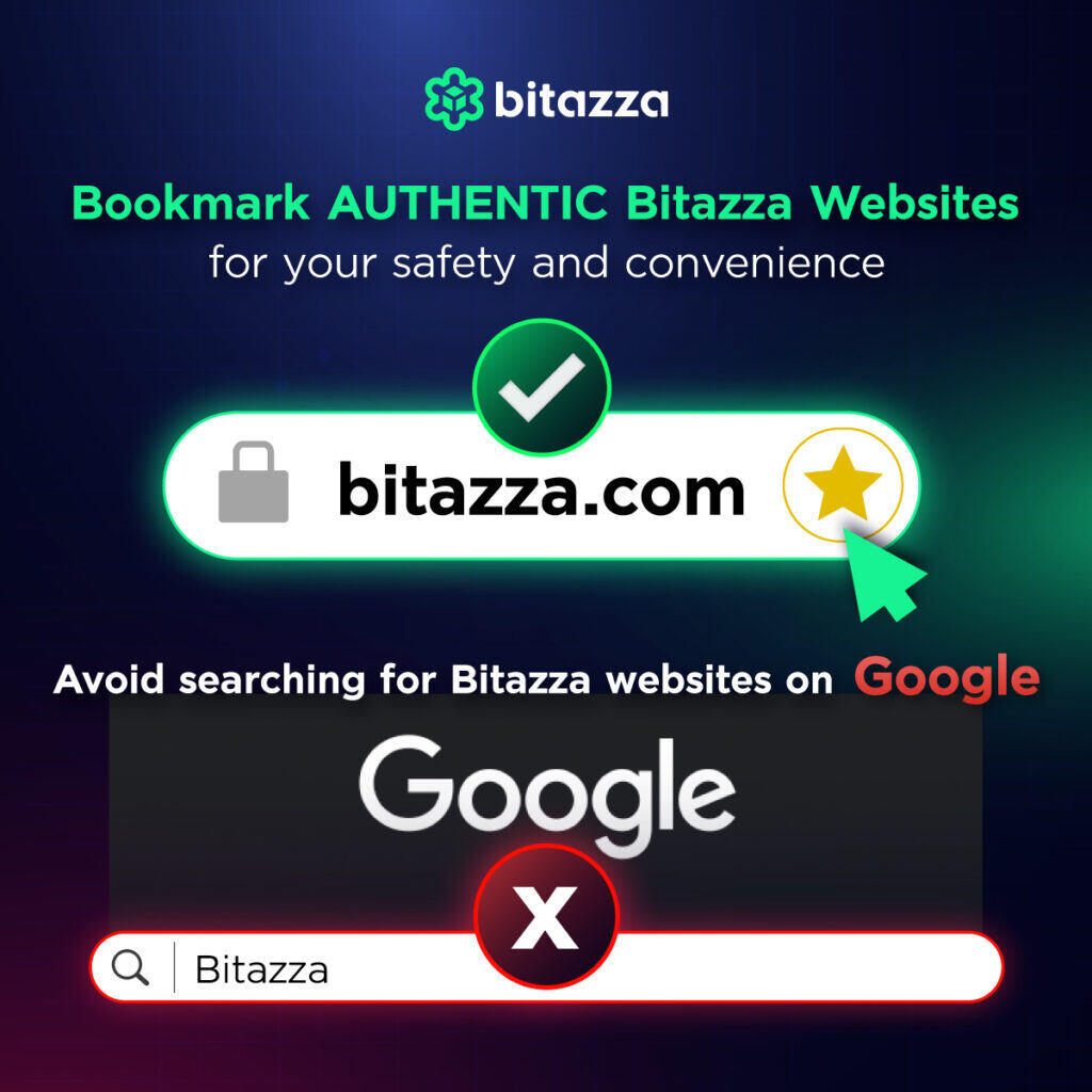 Avoid searching for “Bitazza” Website on Google to protect yourself from phishing!